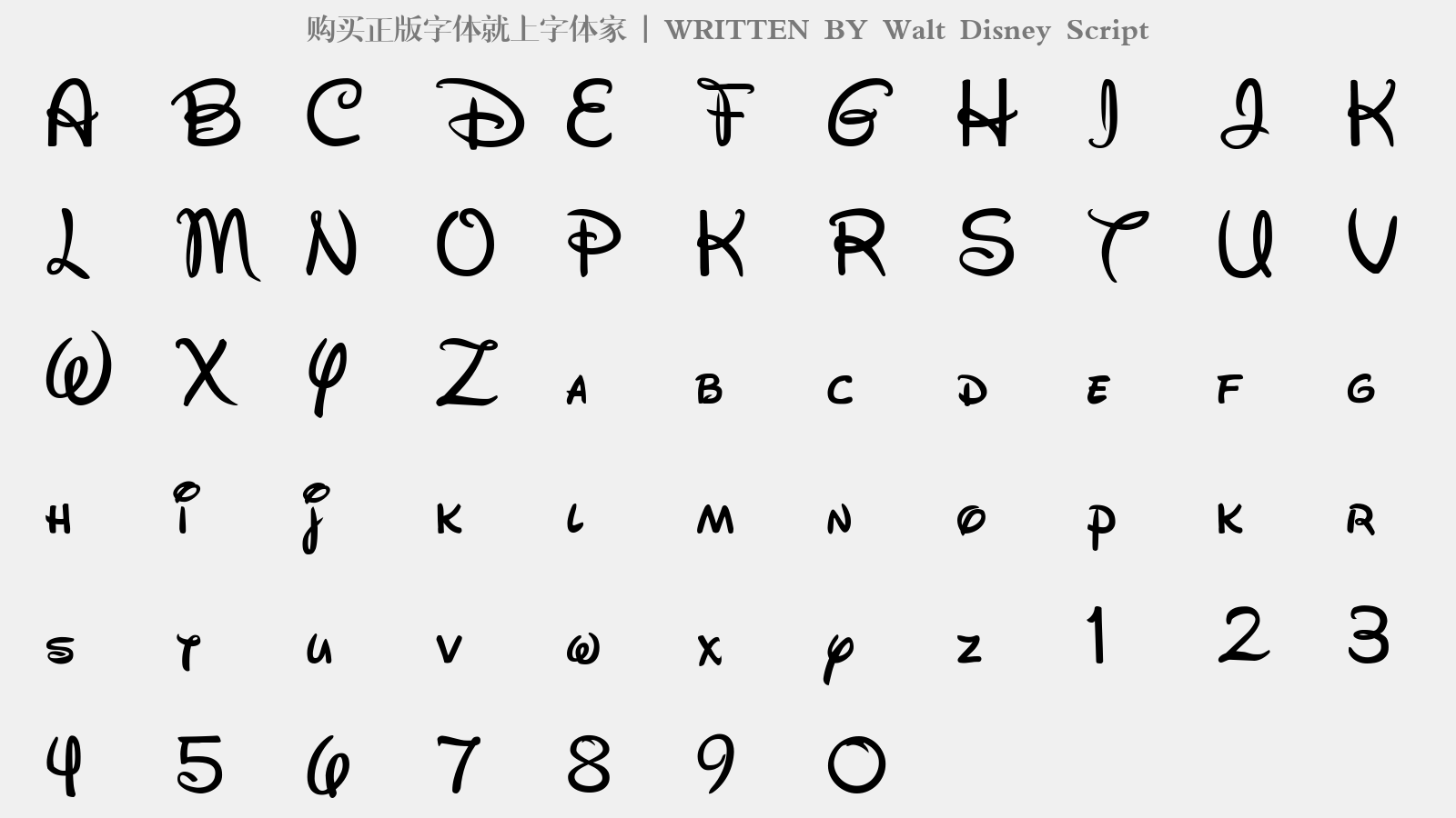 Walt Disney Script免费字体下载 - 英文字体免费下载尽在字体家