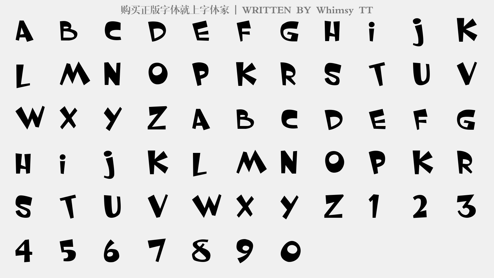 Whimsy TT免费字体下载 - 英文字体免费下载尽在字体家