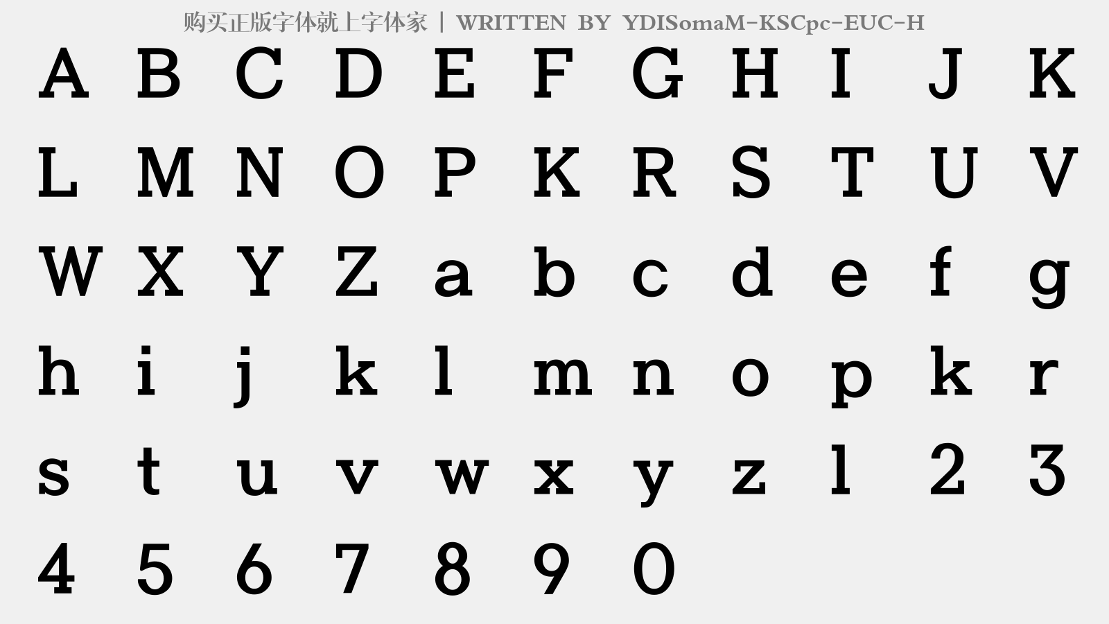 YDISomaM-KSCpc-EUC-H免费字体下载 - 英文字体免费下载尽在字体家