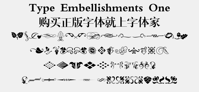 Type Embellishments One免费字体下载 - 图形字体免费下载尽在字体家