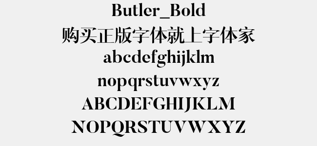 Butler_Bold免费字体下载 - 英文字体免费下载尽在字体家