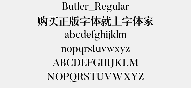 Butler_Regular免费字体下载 - 英文字体免费下载尽在字体家