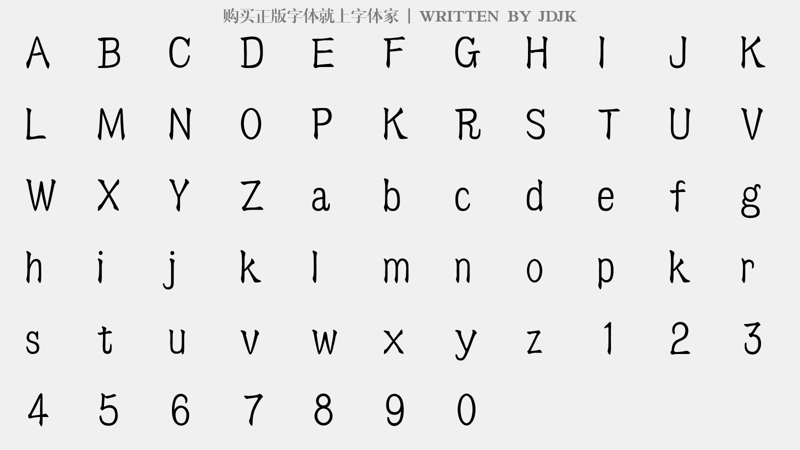 JDJK免费字体下载 - 英文字体免费下载尽在字体家