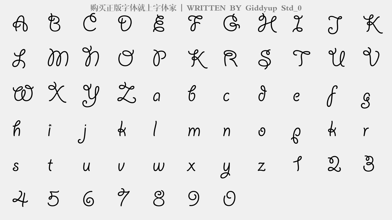 Giddyup Std_0免费字体下载 - 英文字体免费下载尽在字体家