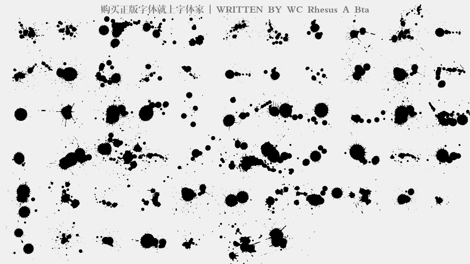 WC Rhesus A Bta免费字体下载 - 图形字体免费下载尽在字体家