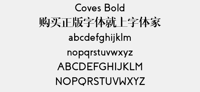 Coves Bold免费字体下载 - 英文字体免费下载尽在字体家
