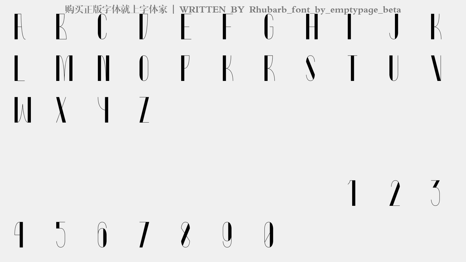 Rhubarb_font_by_emptypage_beta免费字体下载 - 英文字体免费下载尽在字体家