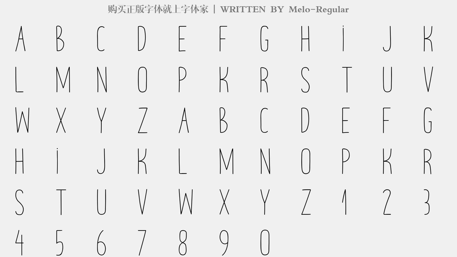 Melo-Regular免费字体下载 - 英文字体免费下载尽在字体家
