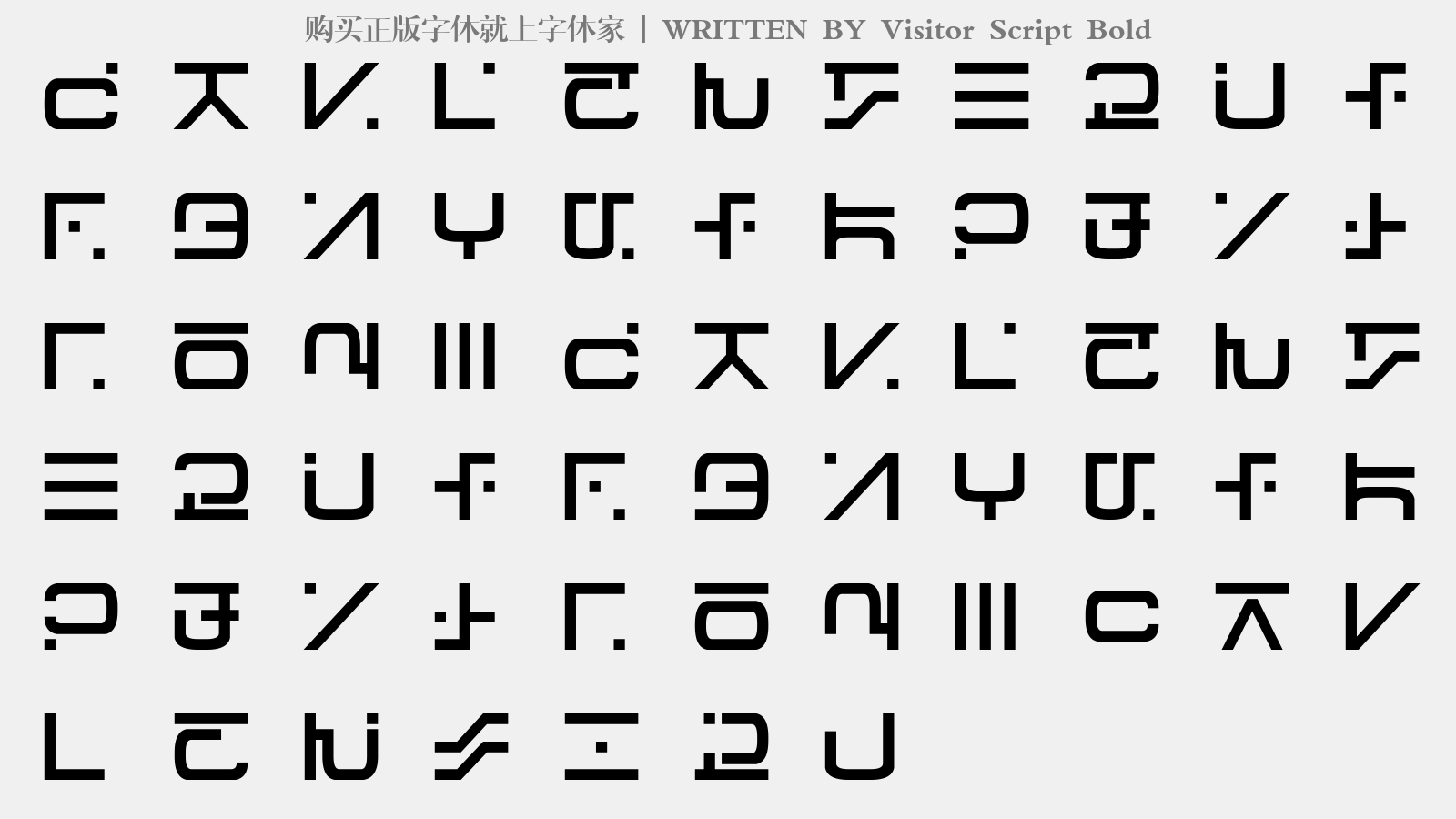 Visitor Script Bold免费字体下载 - 图形字体免费下载尽在字体家