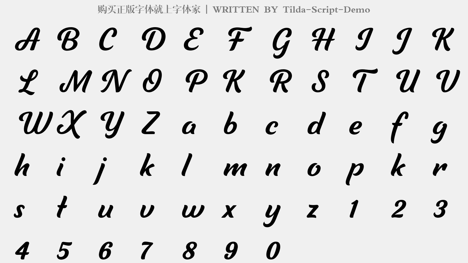 Tilda-Script-Demo免费字体下载 - 英文字体免费下载尽在字体家