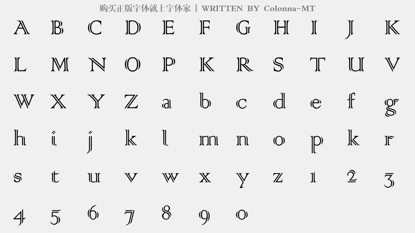Colonna-MT免费字体下载 - 英文字体免费下载尽在字体家