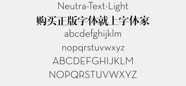 Neutra-Text-Light免费字体下载 - 英文字体免费下载尽在字体家