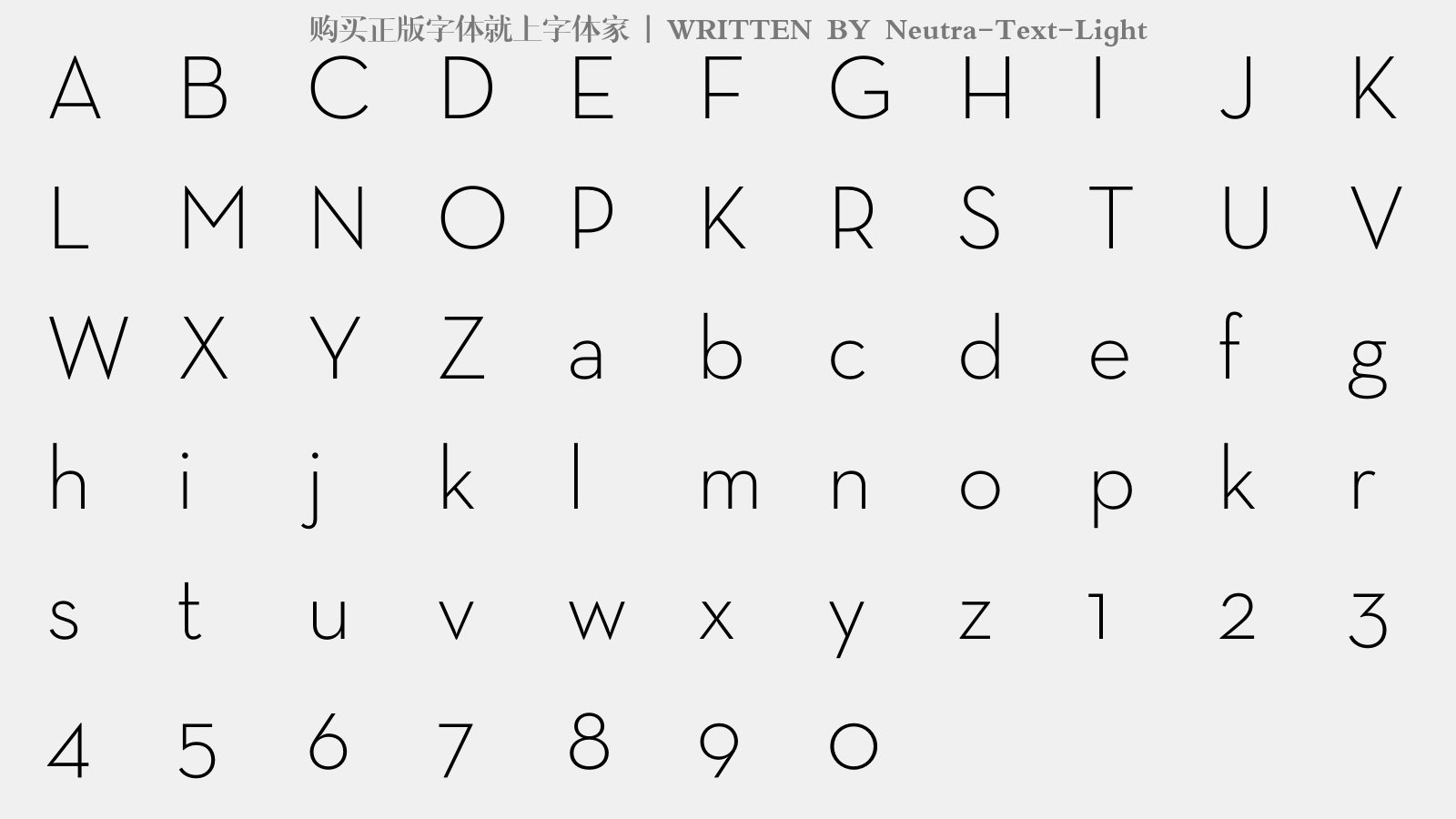 Neutra-Text-Light免费字体下载 - 英文字体免费下载尽在字体家