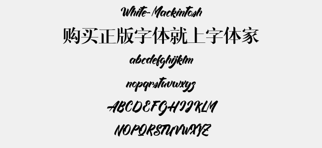 White-Mackintosh免费字体下载 - 英文字体免费下载尽在字体家