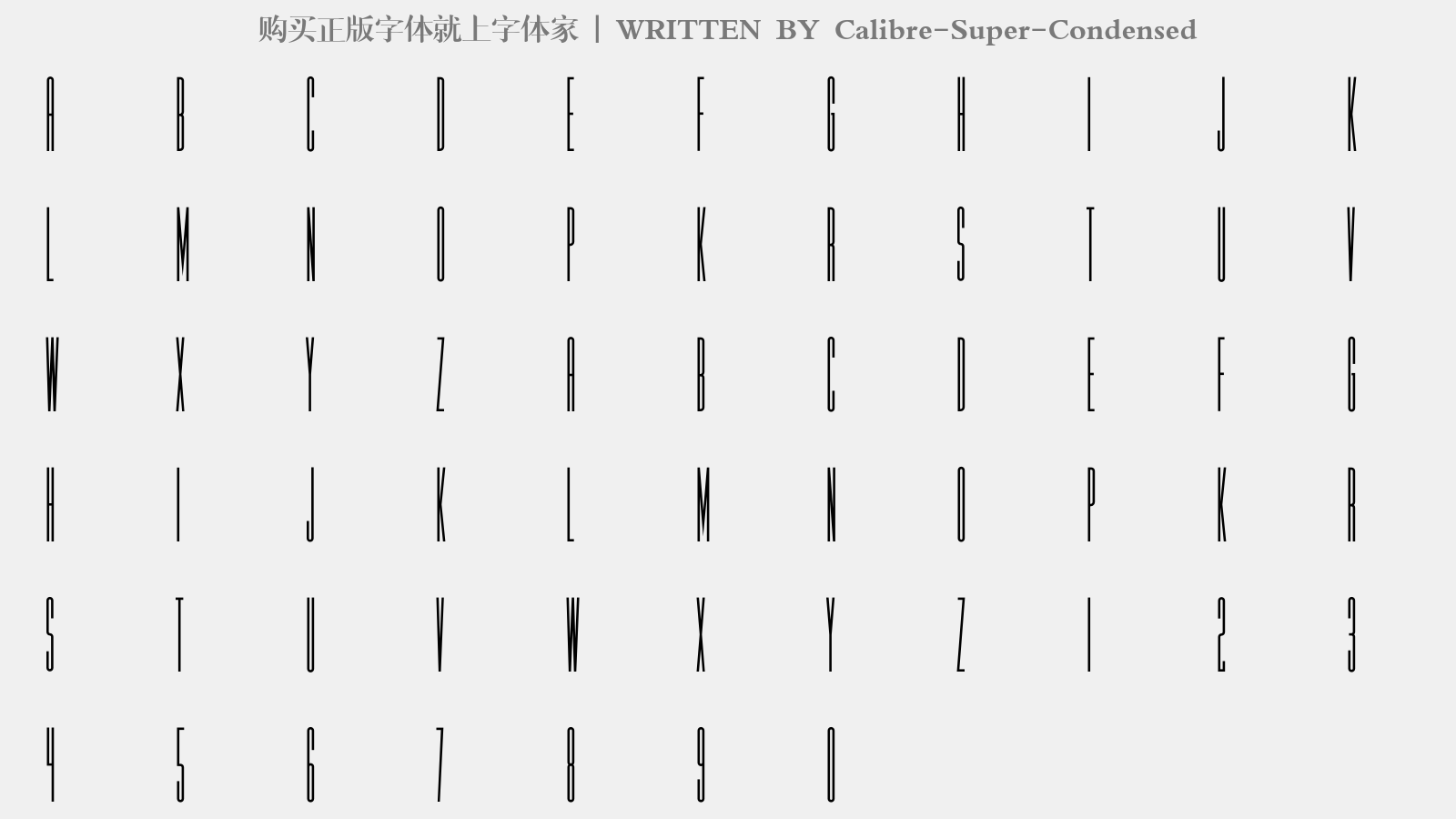 Calibre-Super-Condensed免费字体下载 - 英文字体免费下载尽在字体家