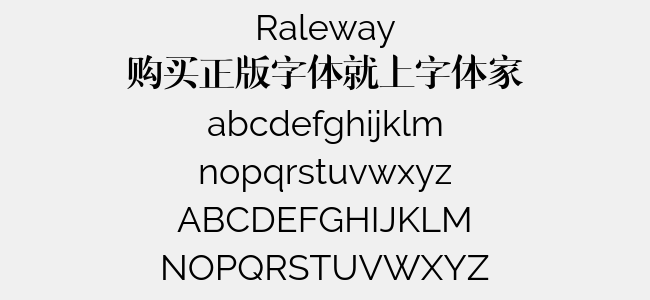 Raleway免费字体下载 - 英文字体免费下载尽在字体家