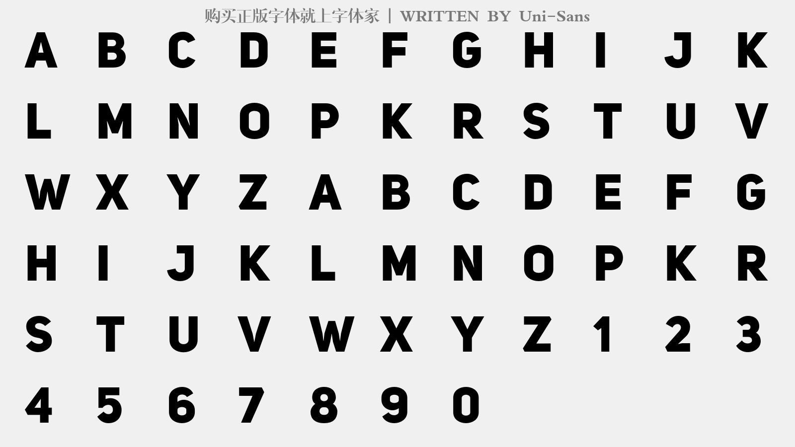 Uni-Sans免费字体下载 - 英文字体免费下载尽在字体家