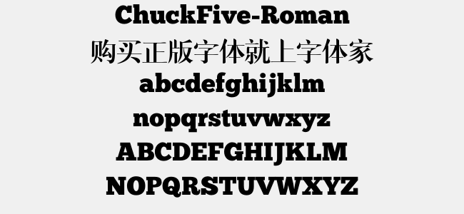 ChuckFive-Roman免费字体下载 - 英文字体免费下载尽在字体家