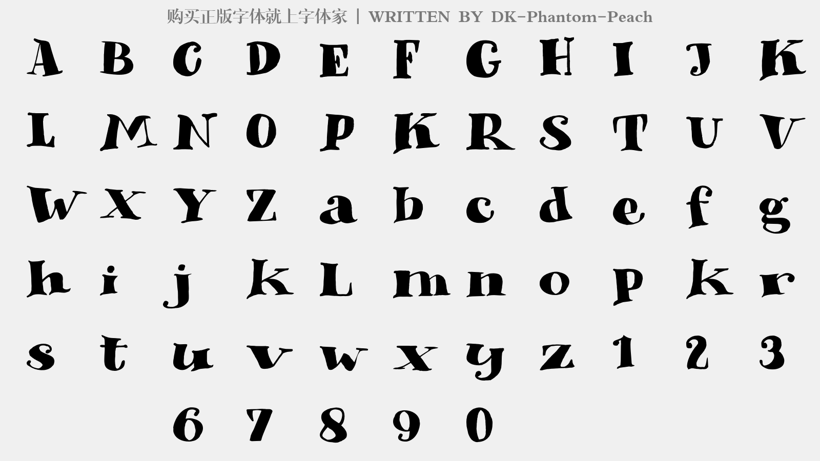 DK-Phantom-Peach免费字体下载 - 英文字体免费下载尽在字体家