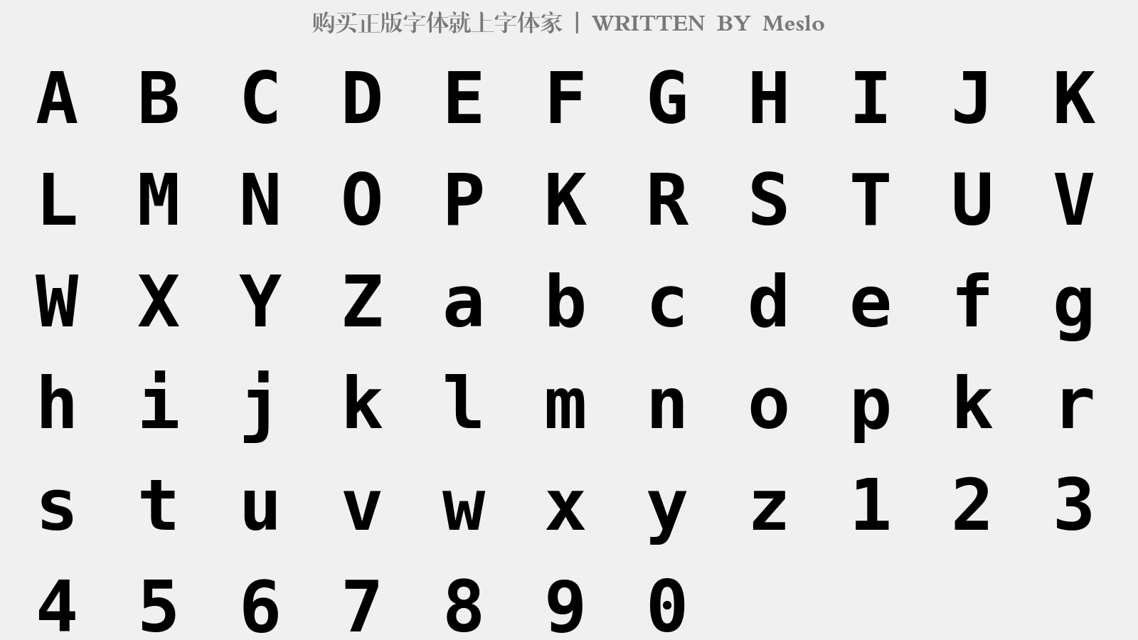 Meslo免费字体下载 - 英文字体免费下载尽在字体家