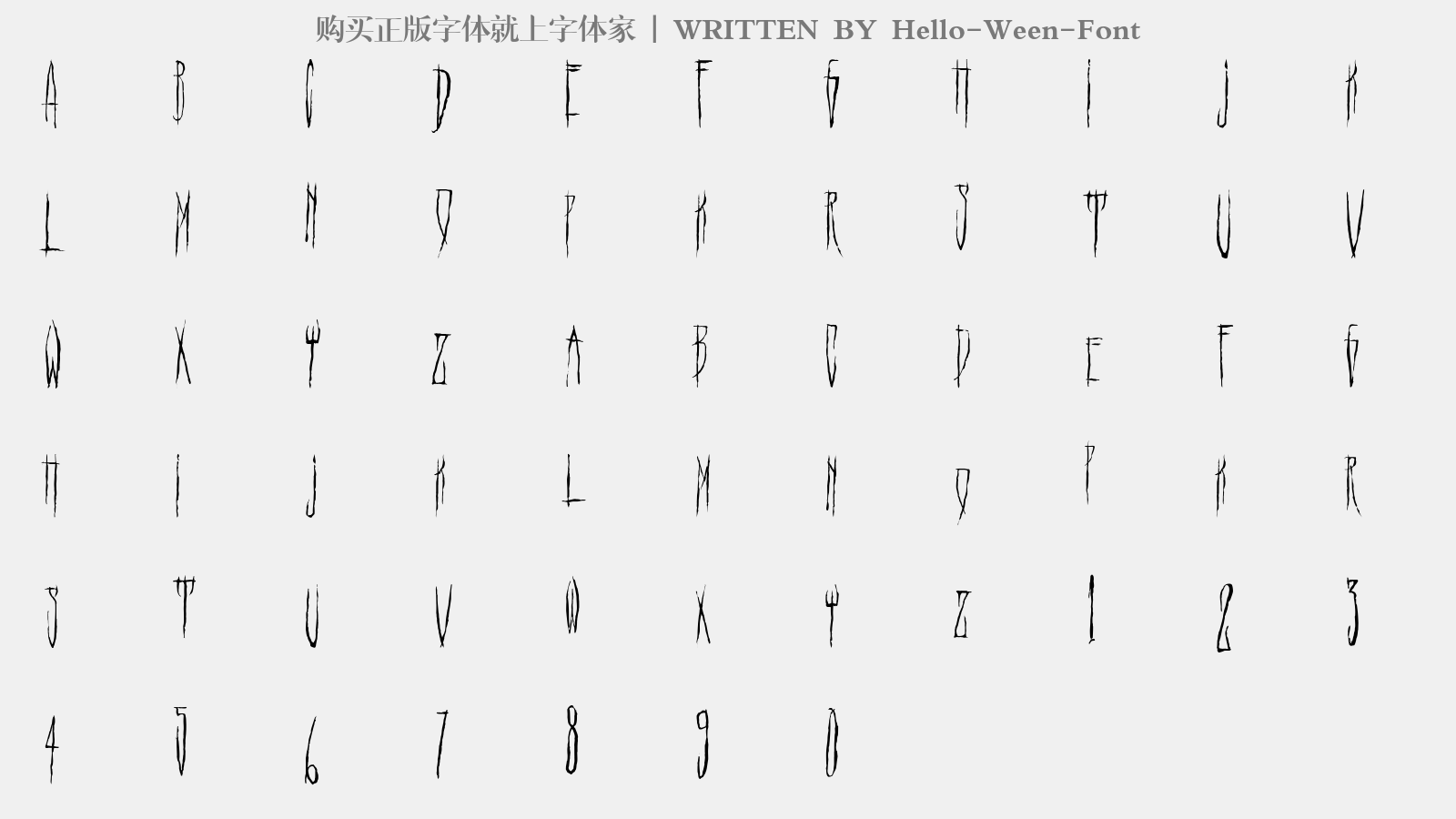 Hello-Ween-Font免费字体下载 - 英文字体免费下载尽在字体家