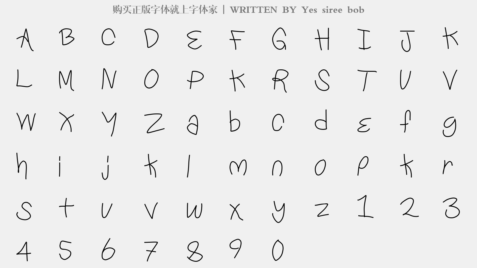 Yes siree bob免费字体下载 - 英文字体免费下载尽在字体家