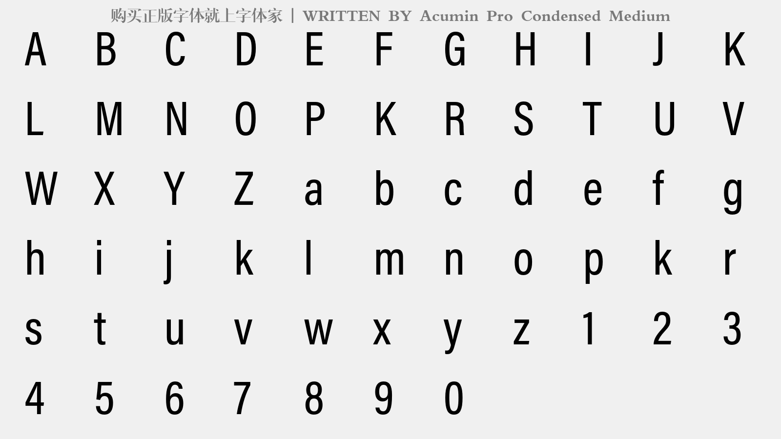 Acumin Pro Condensed Medium免费字体下载 - 英文字体免费下载尽在字体家