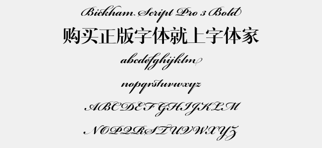 Bickham Script Pro 3 Bold免费字体下载 - 英文字体免费下载尽在字体家