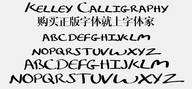 Kelley Calligraphy免费字体下载 - 英文字体免费下载尽在字体家