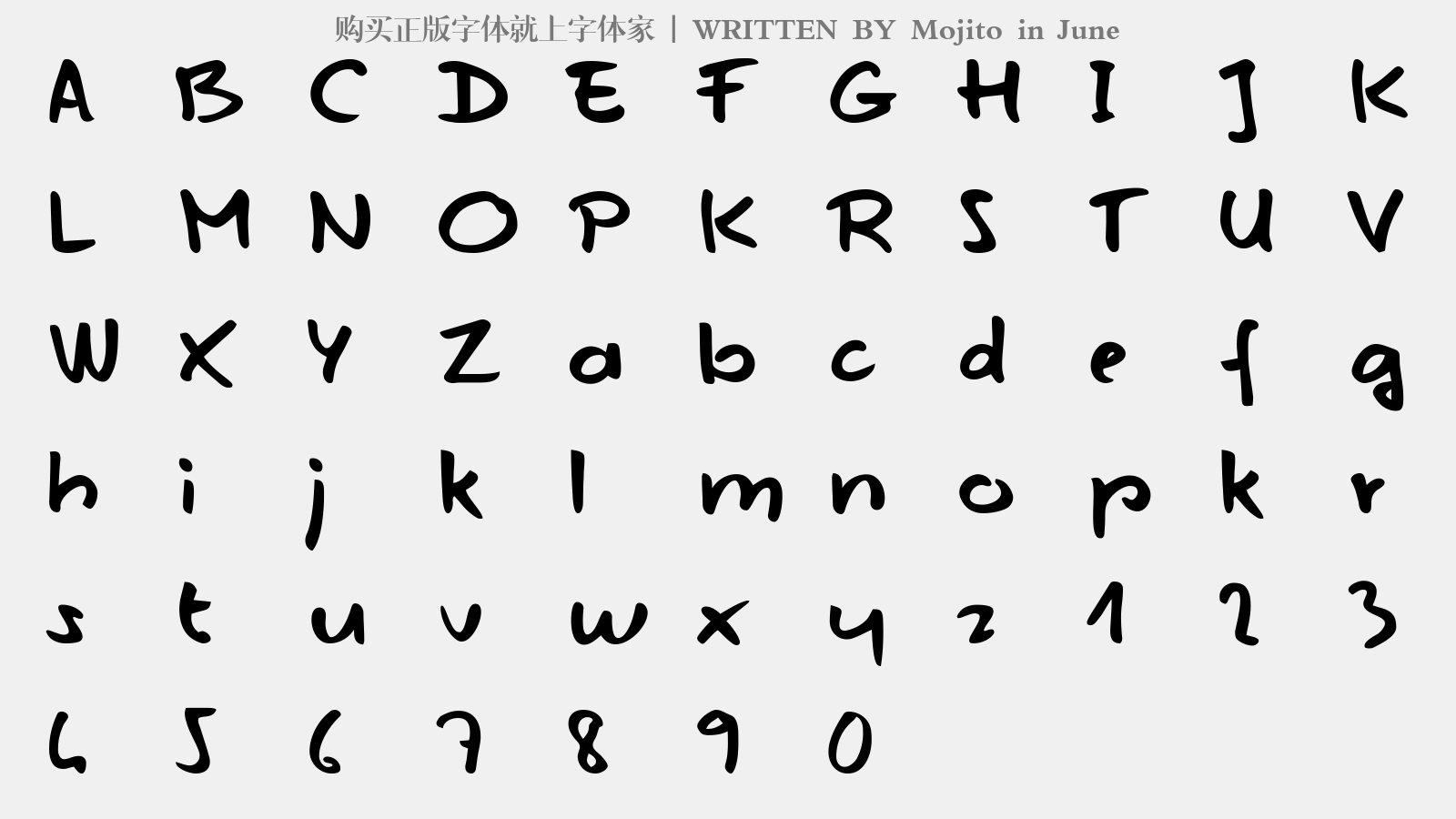 Mojito in June免费字体下载 - 英文字体免费下载尽在字体家