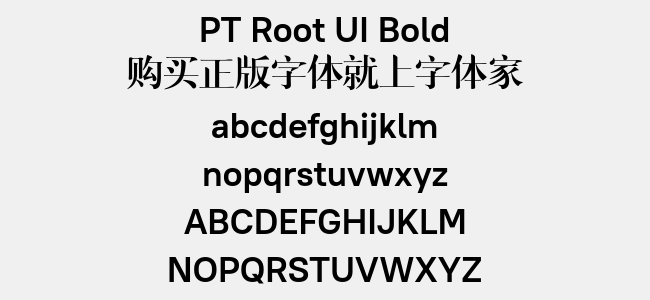 PT Root UI Bold免费字体下载 - 英文字体免费下载尽在字体家