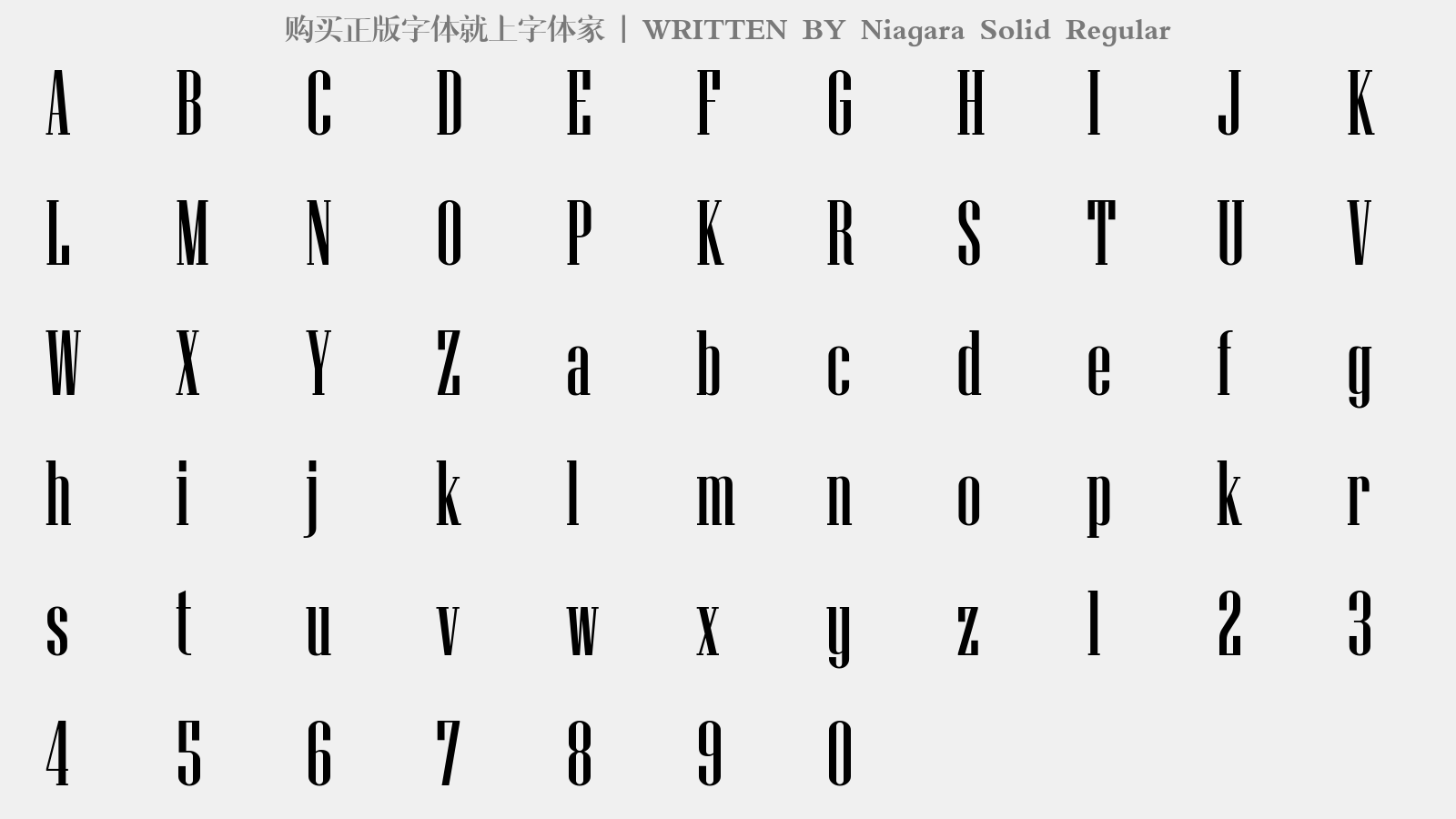 Niagara Solid Regular免费字体下载 - 英文字体免费下载尽在字体家