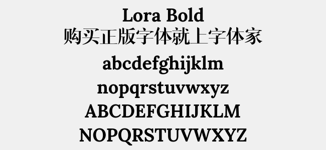 Lora Bold免费字体下载 - 英文字体免费下载尽在字体家