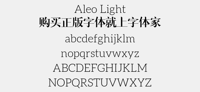 Aleo Light免费字体下载 - 英文字体免费下载尽在字体家