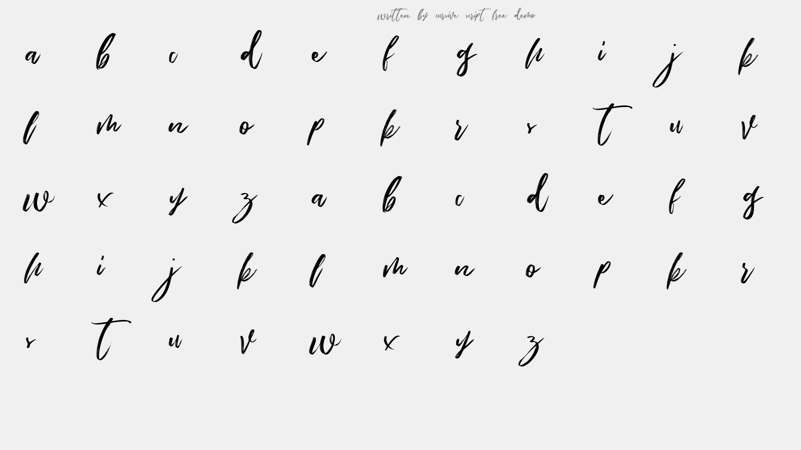 Cursive Script Free Demo免费字体下载 - 英文字体免费下载尽在字体家