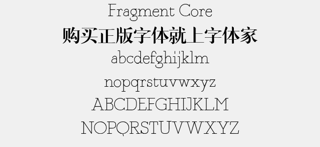 Fragment Core免费字体下载 - 英文字体免费下载尽在字体家