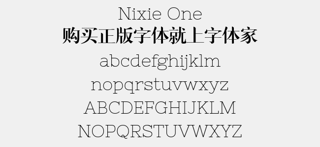 Nixie One免费字体下载 - 英文字体免费下载尽在字体家