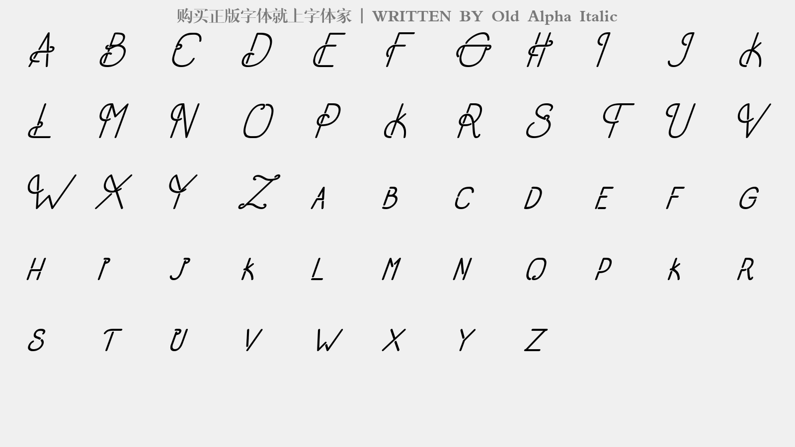 Old Alpha Italic免费字体下载 - 英文字体免费下载尽在字体家