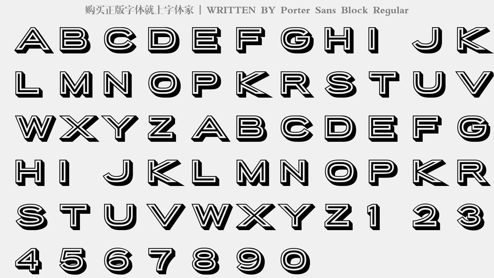 Porter Sans Block Regular免费字体下载 - 英文字体免费下载尽在字体家