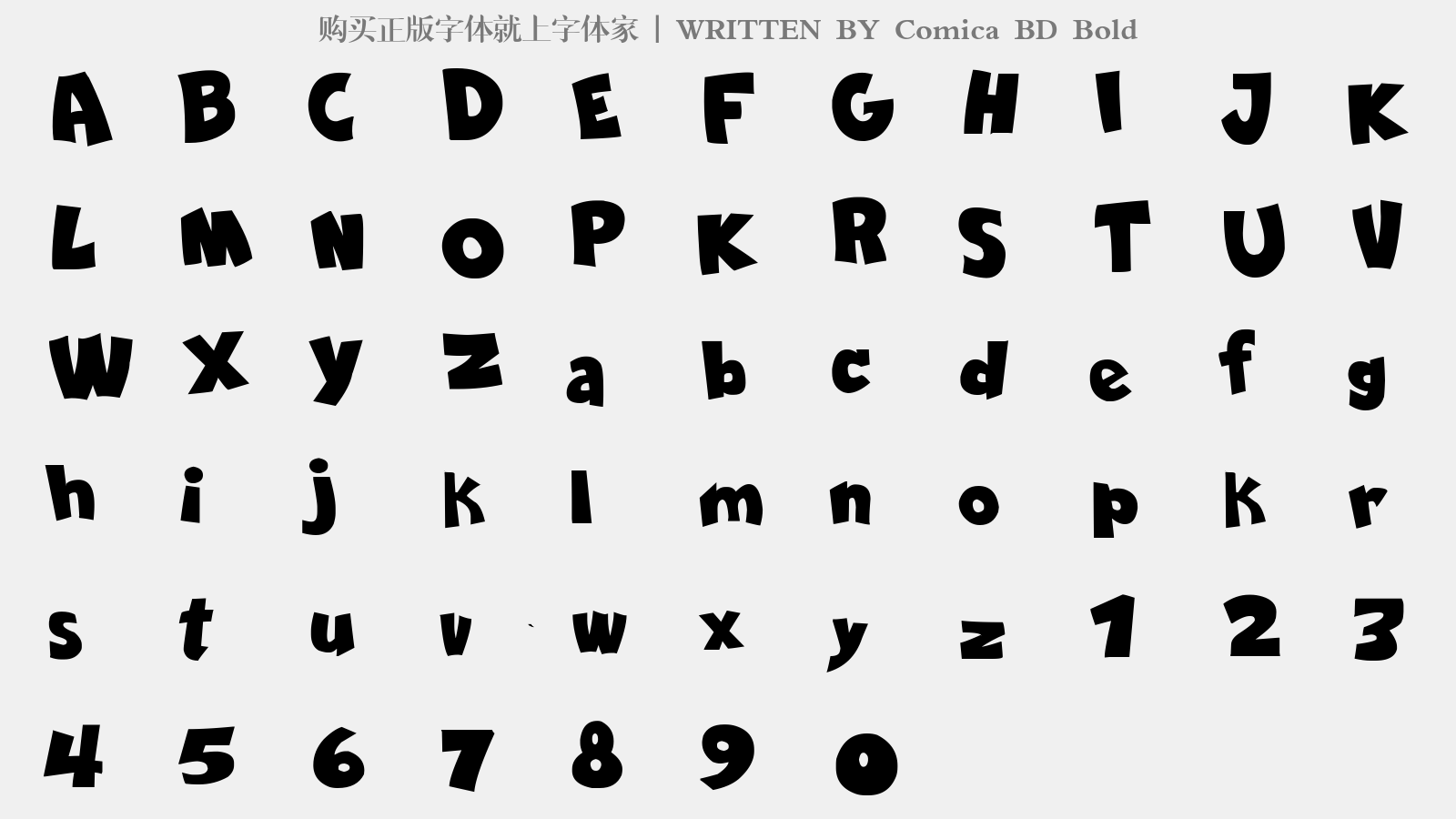 Comica BD Bold免费字体下载 - 英文字体免费下载尽在字体家