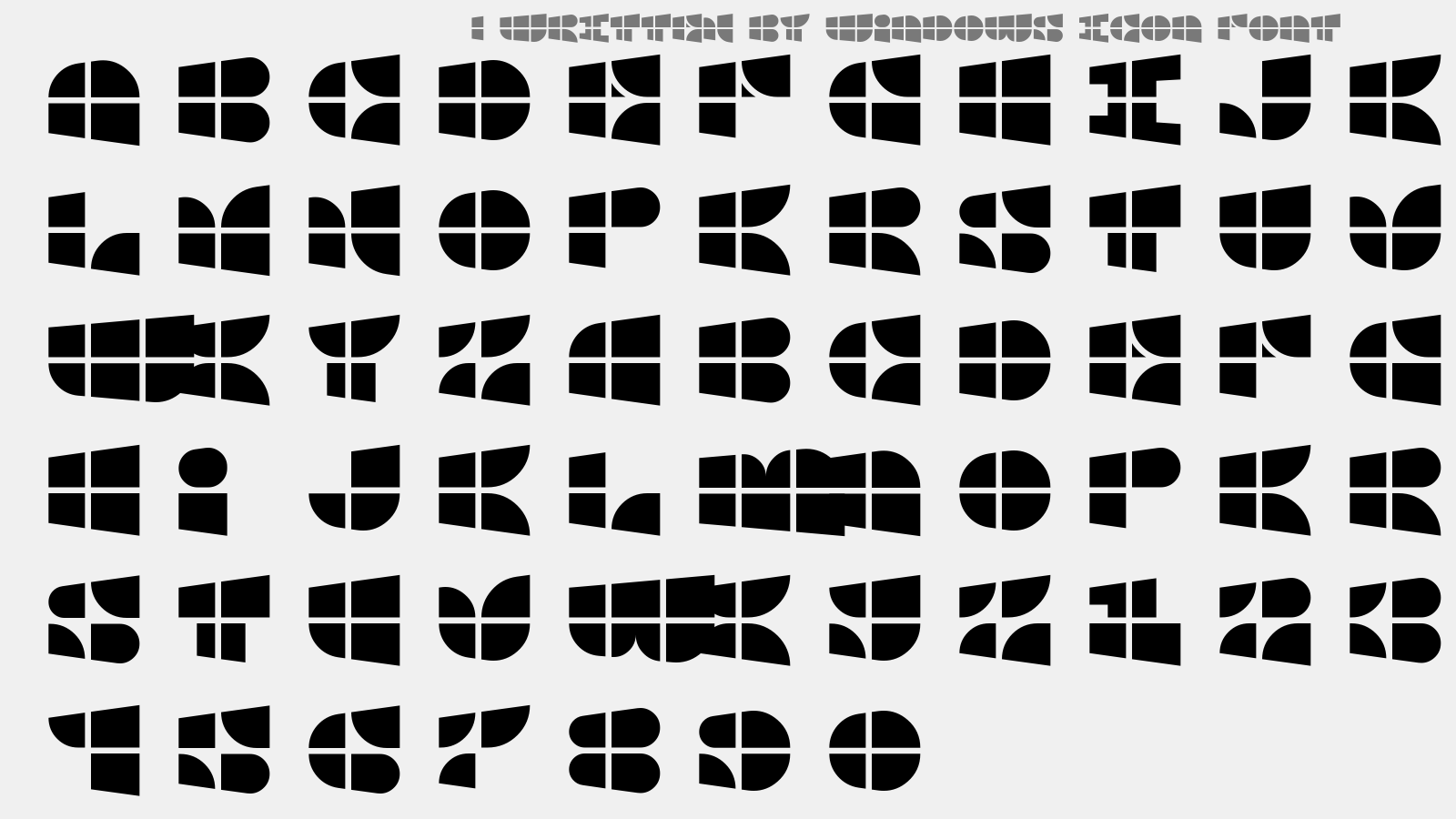 Windows Icon Font免费字体下载 - 英文字体免费下载尽在字体家