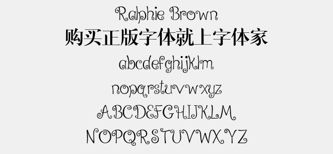 Ralphie Brown免费字体下载 - 英文字体免费下载尽在字体家