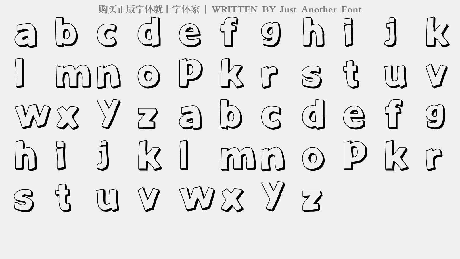 Just Another Font免费字体下载 - 英文字体免费下载尽在字体家