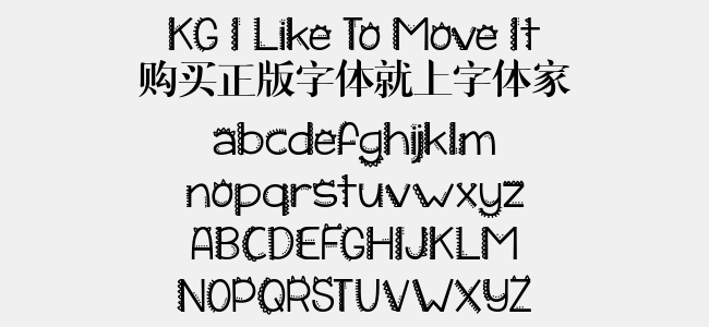 KG I Like To Move It免费字体下载 - 英文字体免费下载尽在字体家