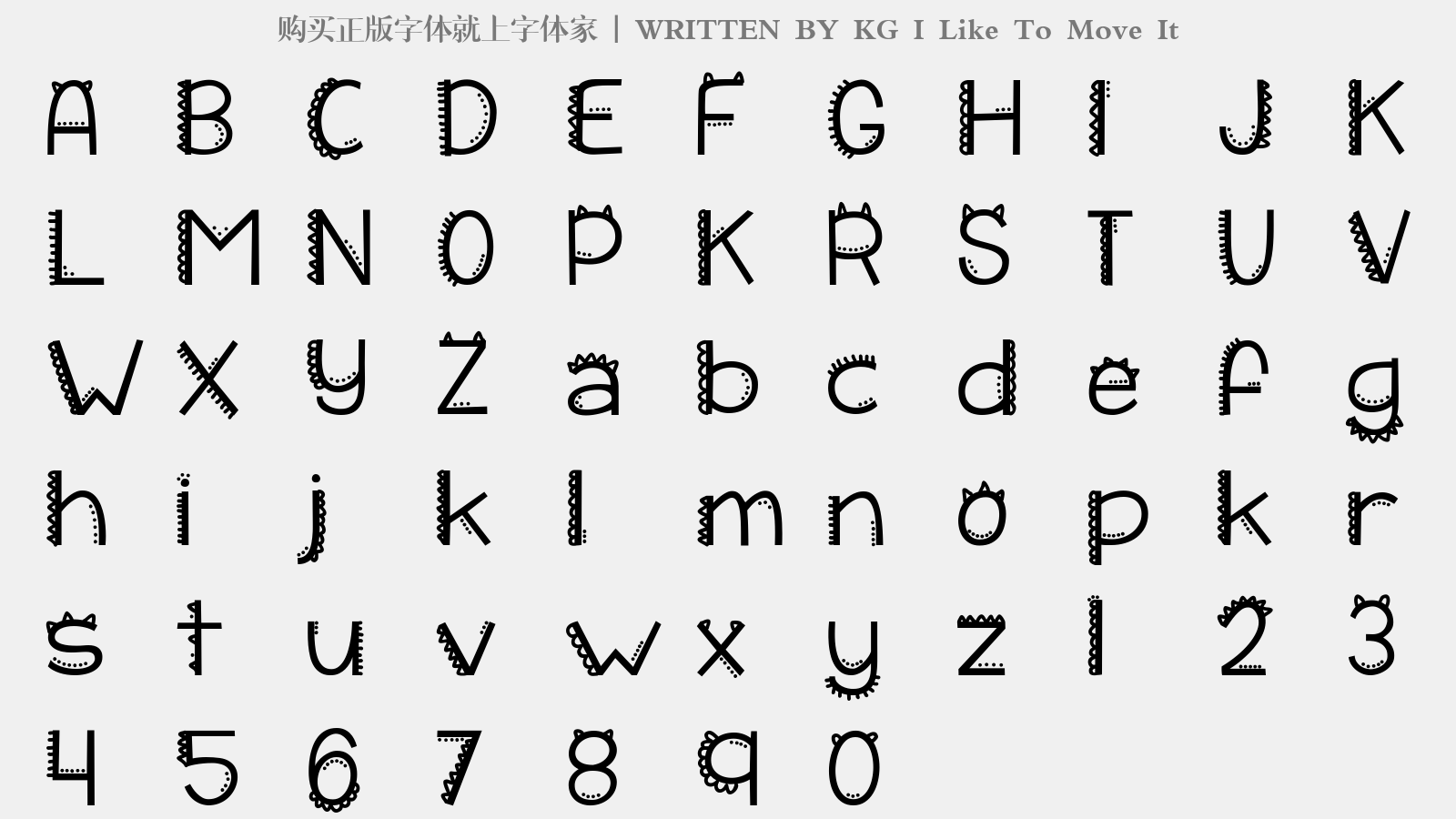 KG I Like To Move It免费字体下载 - 英文字体免费下载尽在字体家