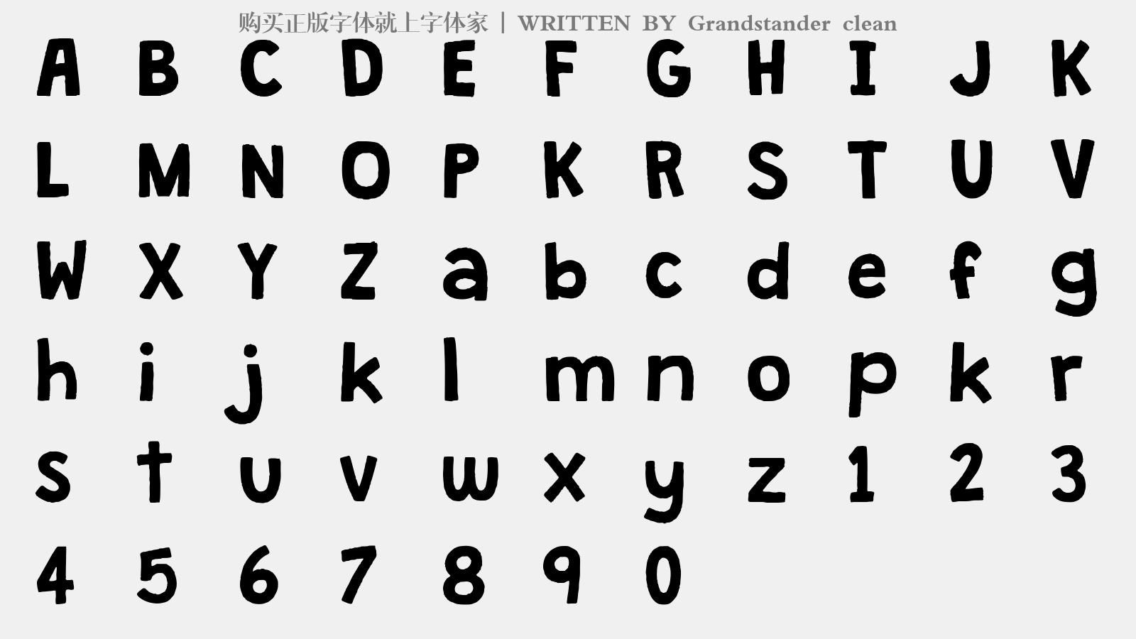 Grandstander clean免费字体下载 - 英文字体免费下载尽在字体家