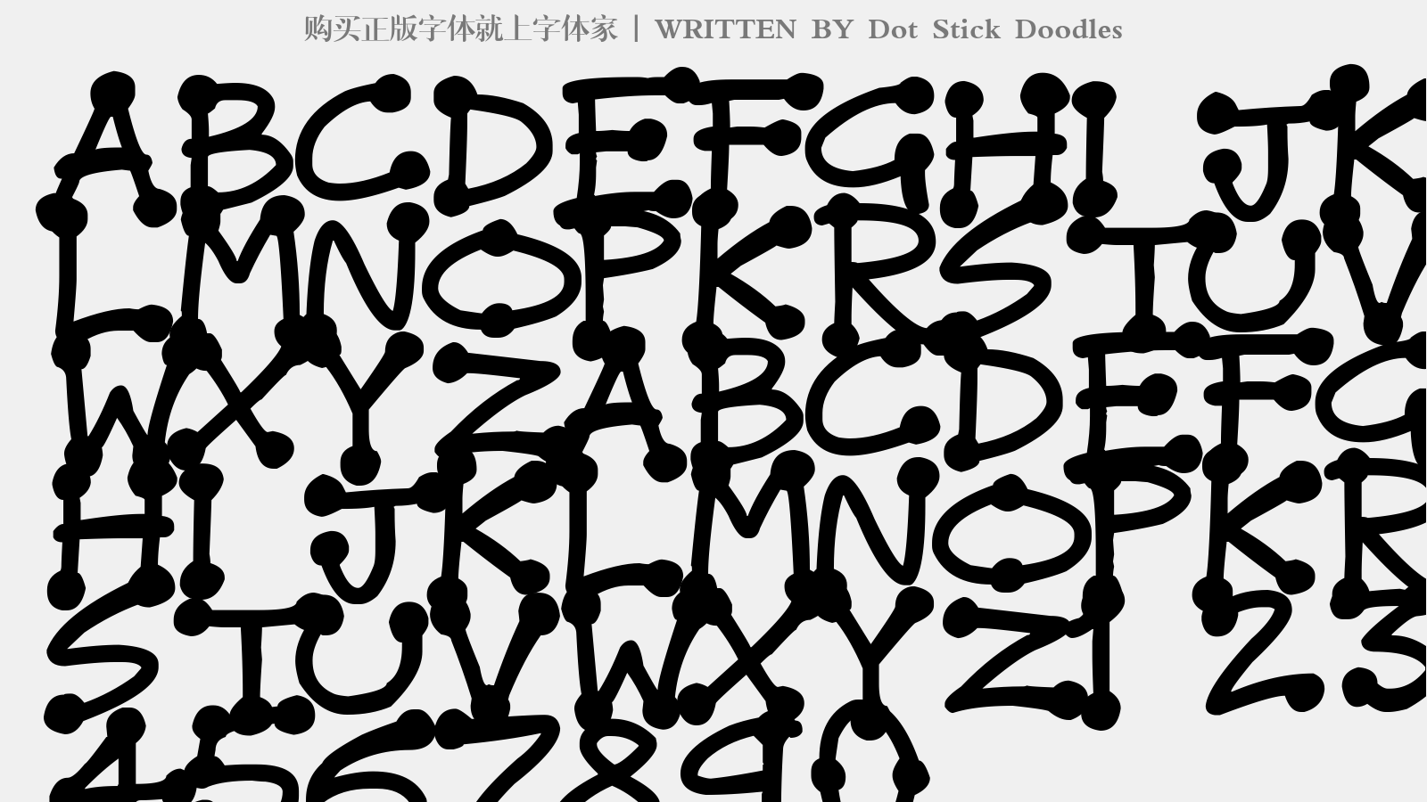 Dot Stick Doodles免费字体下载 - 英文字体免费下载尽在字体家