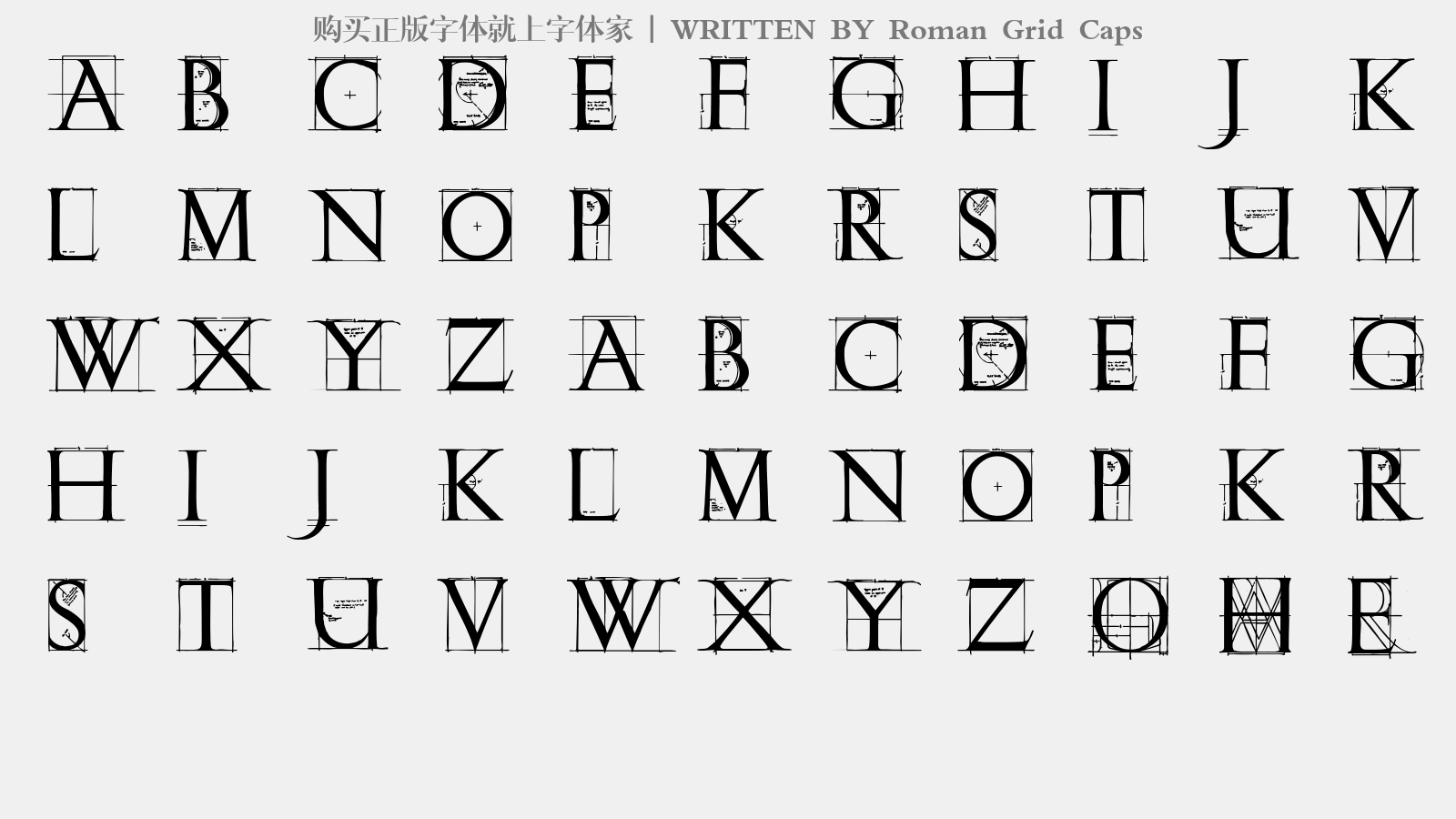 Roman Grid Caps免费字体下载 - 英文字体免费下载尽在字体家