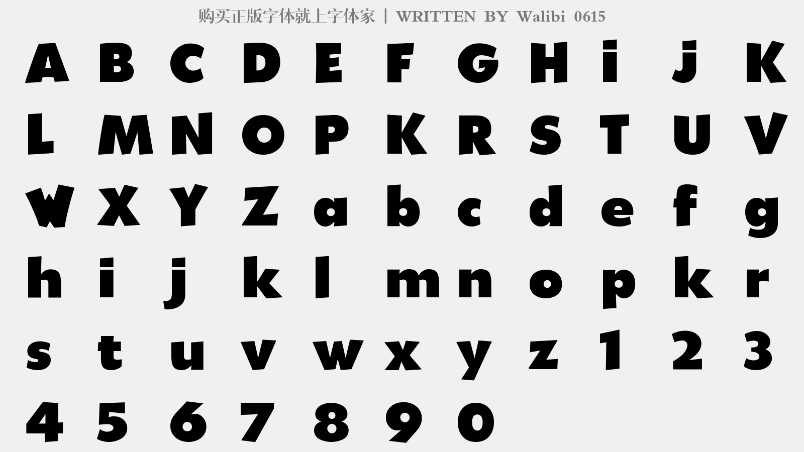 Walibi 0615免费字体下载 - 英文字体免费下载尽在字体家
