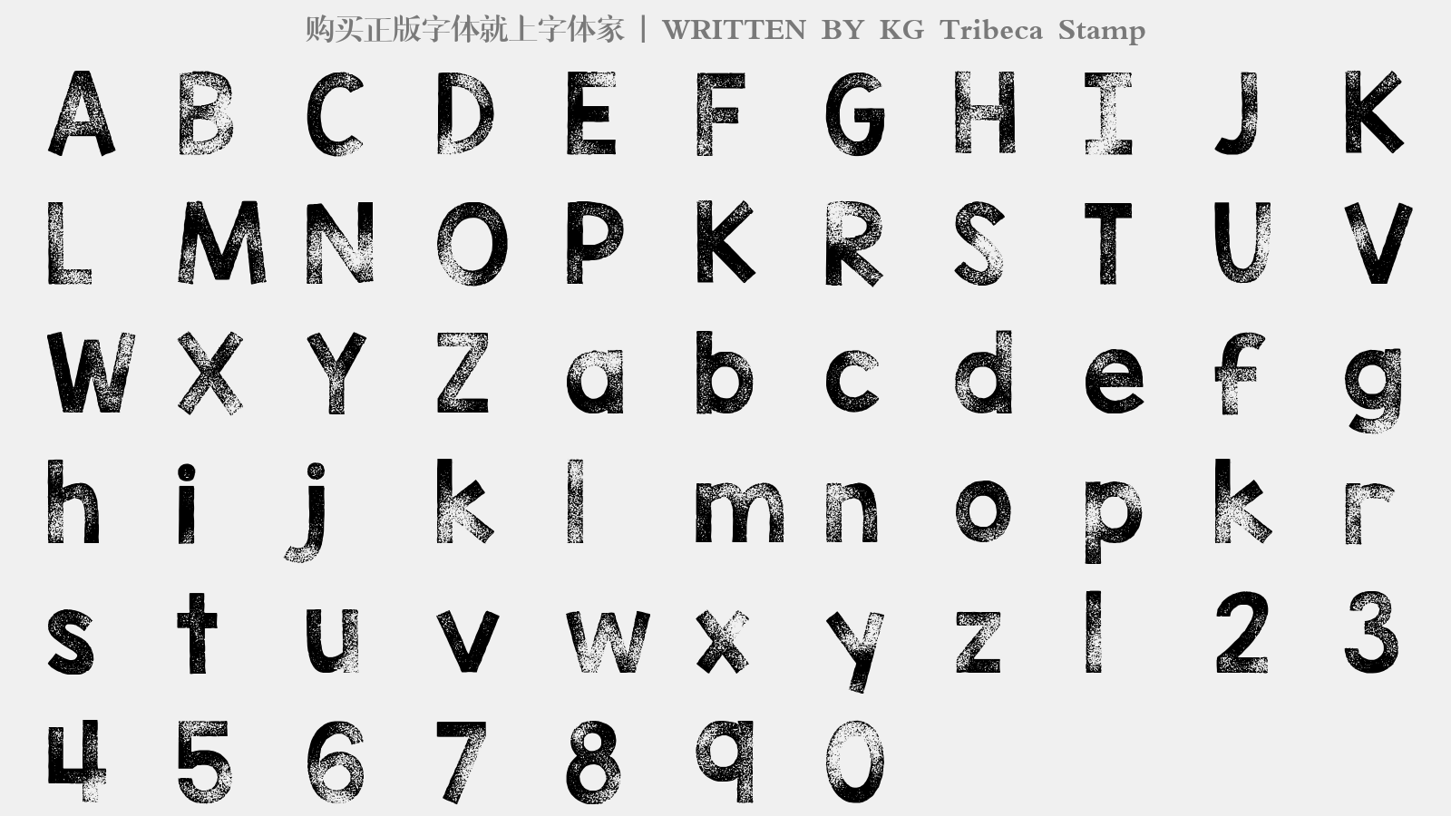 KG Tribeca Stamp免费字体下载 - 英文字体免费下载尽在字体家